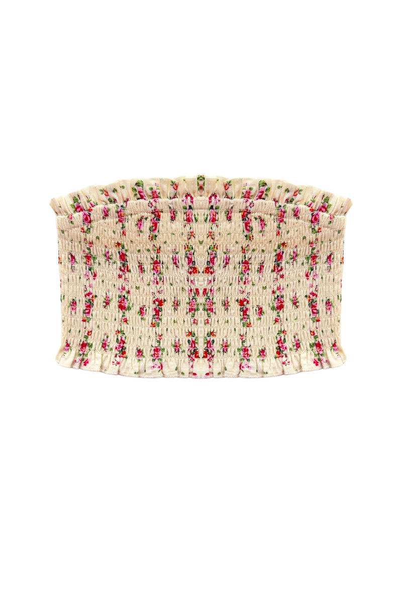 JUNIOR BEA PRINTED SMOCKED TUBE TOP - FINAL SALE – KatieJNYC