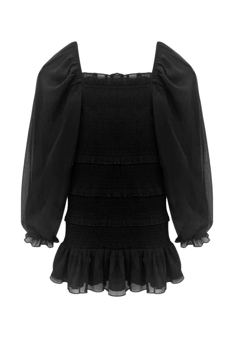 TWEEN LAILA DRESS WITH SHEER SLEEVES - SOLID – KatieJNYC